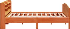 Postel bez matrace voskově hnědá 200 x 200 cm masivní borovice 3306956