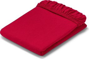 Tchibo - Žerzejové napínací prostěradlo, červená, nadměrná velikost