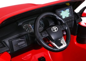 Ramiz Elektrické auto Toyota Hilux pro děti červené + pohon 4x4 + dálkové ovládání