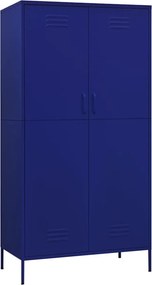 Šatní skříň námořnická modř 90 x 50 x 180 cm ocel 336244