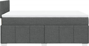 Box spring postel s matrací tmavě šedá 120x190 cm textil 3287008