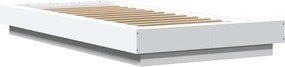 Rám postele bílý 100 x 200 cm kompozitní dřevo 3281203