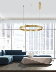 LED lustr Motif 80 zlaté stmívatelné
