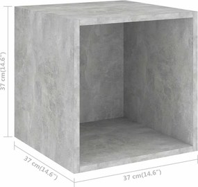 2dílný set TV skříněk betonově šedý dřevotříska 3079803