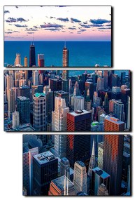 Obraz na plátně - Mrakodrapy v Chicagu- obdélník 7268D (105x70 cm)