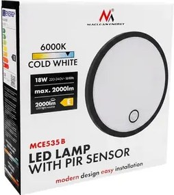 MCE535 B černá / Venkovní LED svítidlo / PIR senzor pohybu