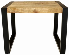furniture-nabytek.cz - Konferenční stolek kov dřevo mango 60x45x60