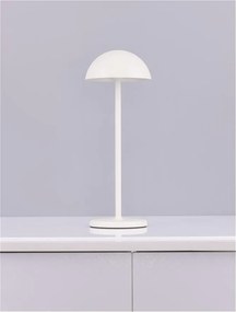 NV 9281380 Venkovní stolní lampa ROSE bílý hliník a akryl LED 1W 3000K 5V DC IP54 vypínač na těle / USB kabel - NOVA LUCE