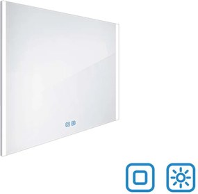 Nimco - Zrcadlo s LED osvětlením, 80x70 cm, dvěma dotykovými senzory ZP 11003VX