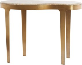 Konzolový stolek s mramorovou deskou v bronzové barvě/taupe 40x110 cm Giulio – Light &amp; Living
