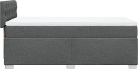 Box spring postel s matrací tmavě šedá 100 x 200 cm textil 3285807