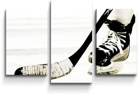 Sablio Obraz - 3-dílný Lední hokej - 75x50 cm