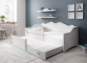 ADRK Furniture Dvojitá postel s matracemi EMKA II Gray 160x80 CH-Emk-EMMA2-SZ-1680-Gray-E078
