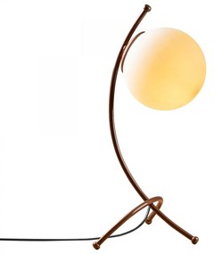 Stolní lampa Ayva bílá/měď