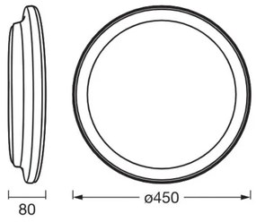 Ledvance - LED Stropní svítidlo ORBIS PEDERSON LED/24W/230V pr. 45 cm černá