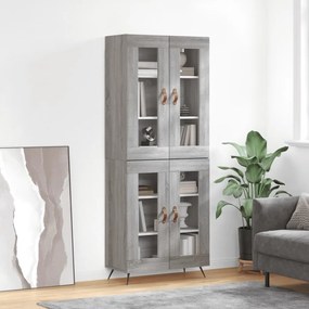 vidaXL Skříň highboard 69,5 x 34 x 180 cm kompozitní dřevo [3198255] Barva: šedá sonoma