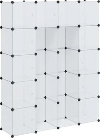 Modulární skříň se 14 přihrádkami bílá 37 x 146 x 180,5 cm 240500