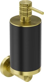 Mexen Triv, nástěnný dávkovač mýdla, černá/broušená zlatá, 250ml, 70A33058-55B