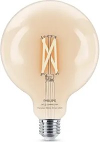 WiZ Filament G125 čirá / Chytrá LED žárovka / E27 / 2700-6500K / 7 W /