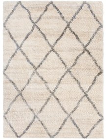 Kusový koberec shaggy Mirza krémový 160x229cm