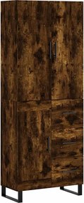 Skříň highboard kouřový dub 69,5 x 34 x 180 cm kompozitní dřevo 3196040