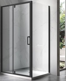 BPS-koupelny Obdélníkový sprchový kout ZES KZ07C BL 120x90 černá/transparent - bez vaničky