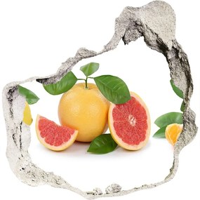 Wallmuralia Nálepka 3D díra na zeď Citrusové ovoce 75x75 cm