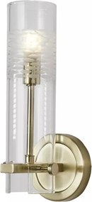 Searchlight 27981SB Nástěnné svítidlo SCOPE zlaté &amp; čiré leptané sklo IP44