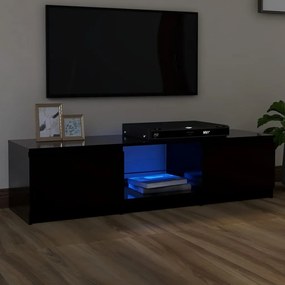 vidaXL TV skříňka s LED osvětlením černá 140 x 40 x 35,5 cm