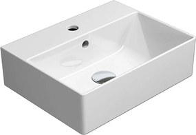 Sapho GSI Kube X - Umývátko 45x35 cm, s přepadem, s 1 otvorem pro baterii, Extraglaze, bílá 9485111