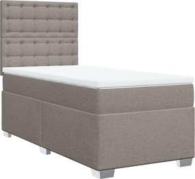 Box spring postel s matrací taupe 100 x 200 cm textil 3290417