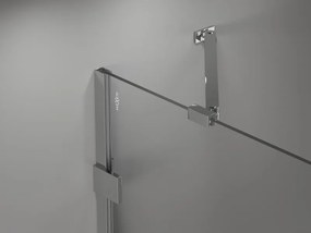 Mexen Lunar, výklopný sprchový kout levý 70 x 80 cm, čiré sklo, chromový profil, 834-070-080-01-00-L