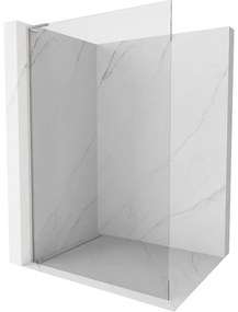 Mexen Kioto L, sprchová zástěna Walk-In 100 x 200 cm, 8mm čiré sklo, broušená ocel profil, 800-100-103-97-00