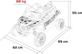 Elektrické autíčko Kawasaki TERYX KRX1000 černé