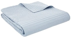 Modrý prošívaný přehoz 230x220 cm Quilted Lines – Bianca
