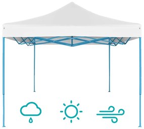 Skládací zahradní pavilon - různé typy - 2,9x2,9m - bílá