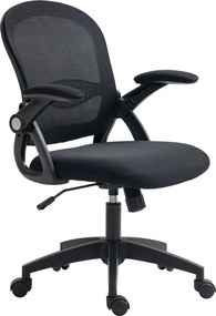 Ergonomická kancelářská židle Vinsetto s prodyšným opěradlem a měkkým sedákem, nastavitelná výška, 65,5x61,5x88-97,5 cm, černá | Aosom