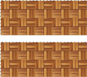 vidaXL Terasové dlaždice 20 ks 30 x 30 cm masivní akáciové dřevo [3114664] Barva: Hnědá
