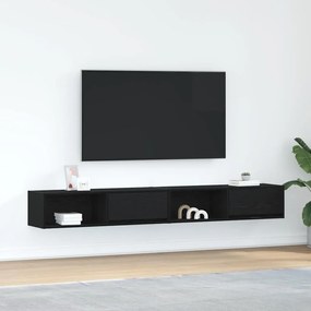 TV skříňky 2 ks Dub černý 100x31x25,5 cm Dřevěné konstrukce