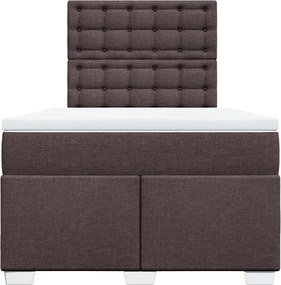 Box spring postel s matrací tmavě hnědá 120x190 cm textil 3292744