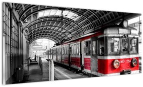 Vlakové nádraží - obraz (100x40cm)
