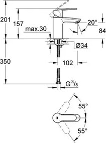 Grohe Eurostyle Cosmopolitan - Páková umyvadlová baterie chrom