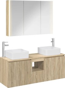 Sada koupelnových skříněk 4 ks Dub sonoma Kompozitní dřevo 3406385