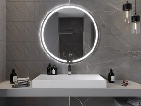 Mexen Rose koupelnové zrcadlo s podsvícením, kulaté 100 cm, LED 6000K, proti zamlžování - 9810-100-100-611-00