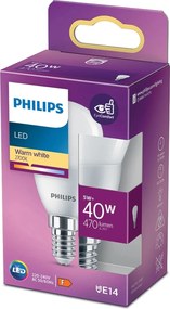 Philips Classic LED žárovka E14, 5 W, 470 lm, 2700 K, tvar kapky