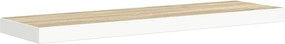 Plovoucí nástěnné police 2 ks dub a bílé 80 x 23,5 x 3,8 cm MDF 326580