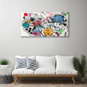 Obraz na skle Abstrakce Umění 140x70 cm