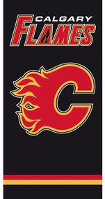 OSUŠKA NHL CALGARY FLAMES BLACK 70x140 cm