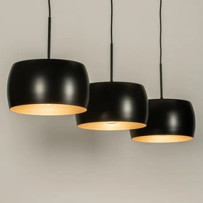 Závěsné designové svítidlo nad stůl Kitee III Black and Gold