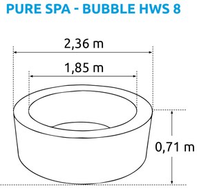 Intex | Vířivý bazén Pure Spa Bubble HWS 8 NP + Solární sprcha UNO 35 l hliníková s LED světlem | 19900165